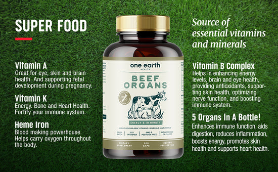 Multi-Organ Supplement—100% Grass-Fed New Zealand Beef – OneEarthHealth